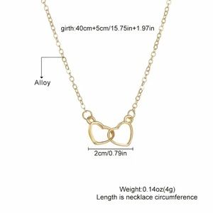 Jewelry | Two Hearts In Love Gold Interlocking Heart Necklace | Poshmark